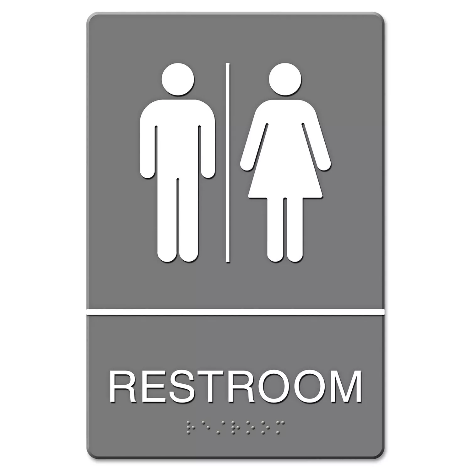 New Headline Sign ADA Sign Restroom Symbol Tactile Graphic Molded ...