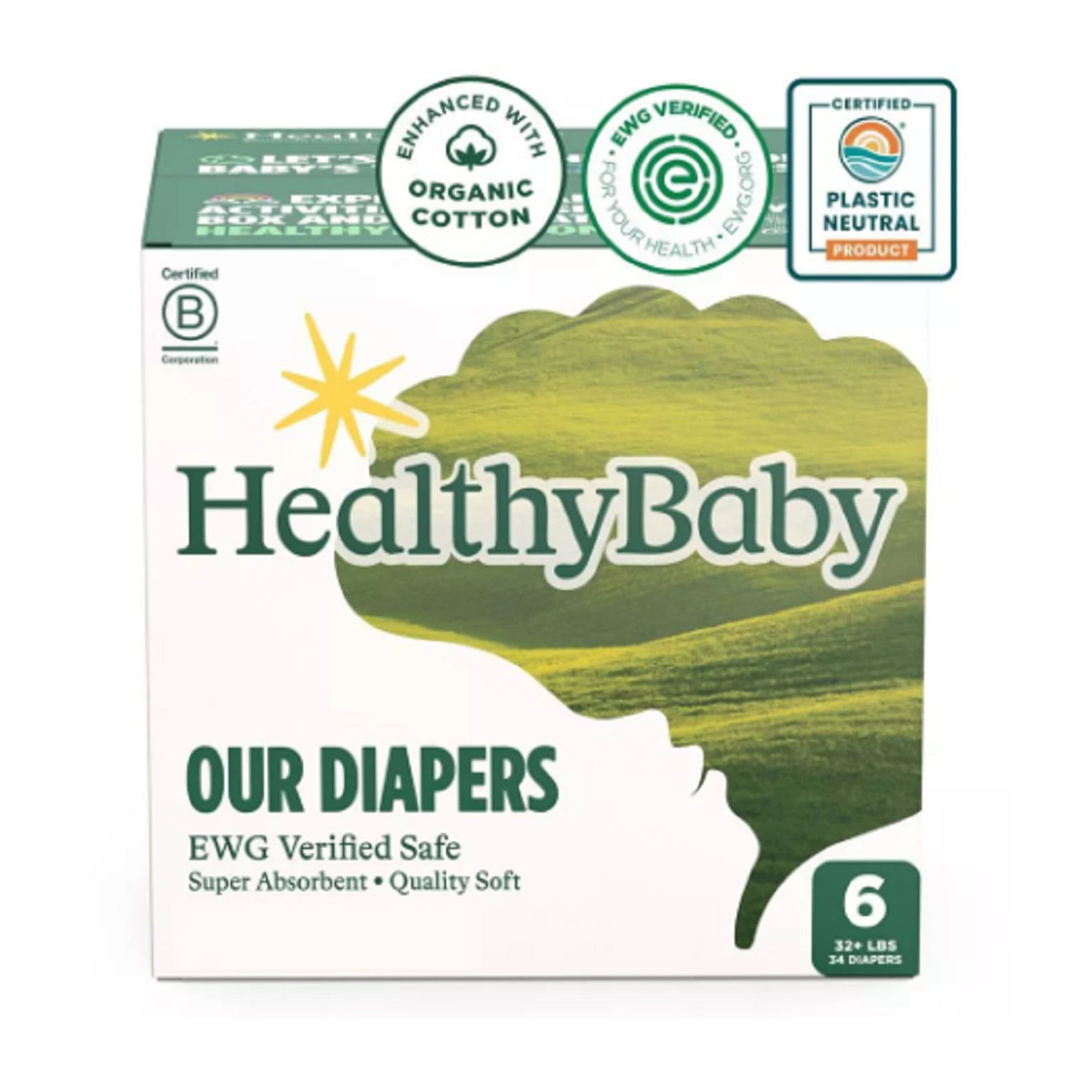 New Healthy Baby Disposable Diapers - Size 6 - 34ct - Walmart.com