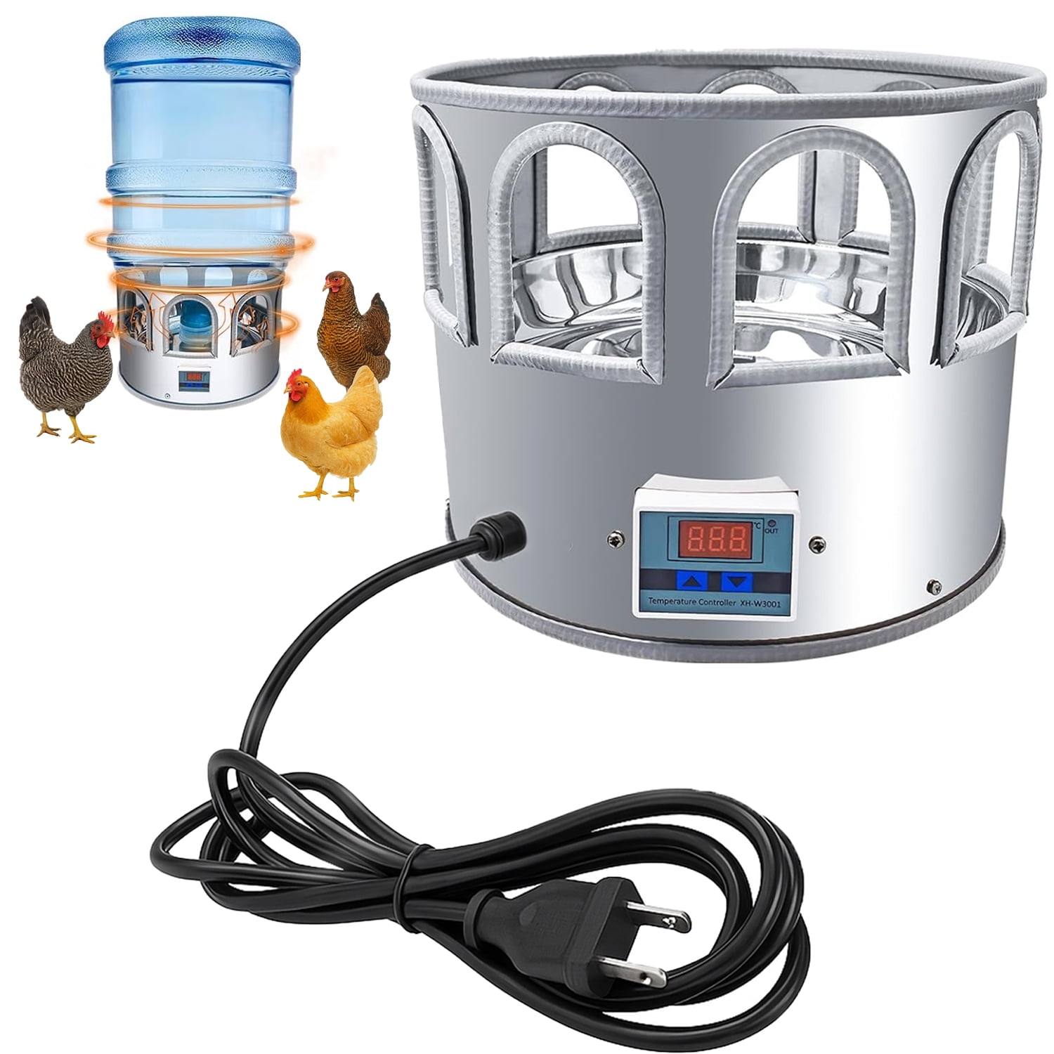 New Heated Chicken Waterer,Chicken Waterer Base Heated with Temperature ...