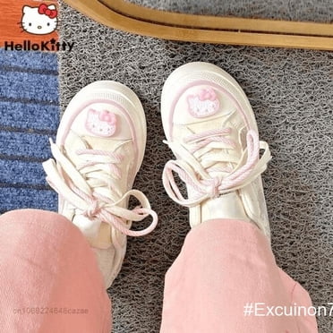 Hello Kitty by Sanrio Women's Pink Casual Court Sneakers, Sizes 6-11 ...