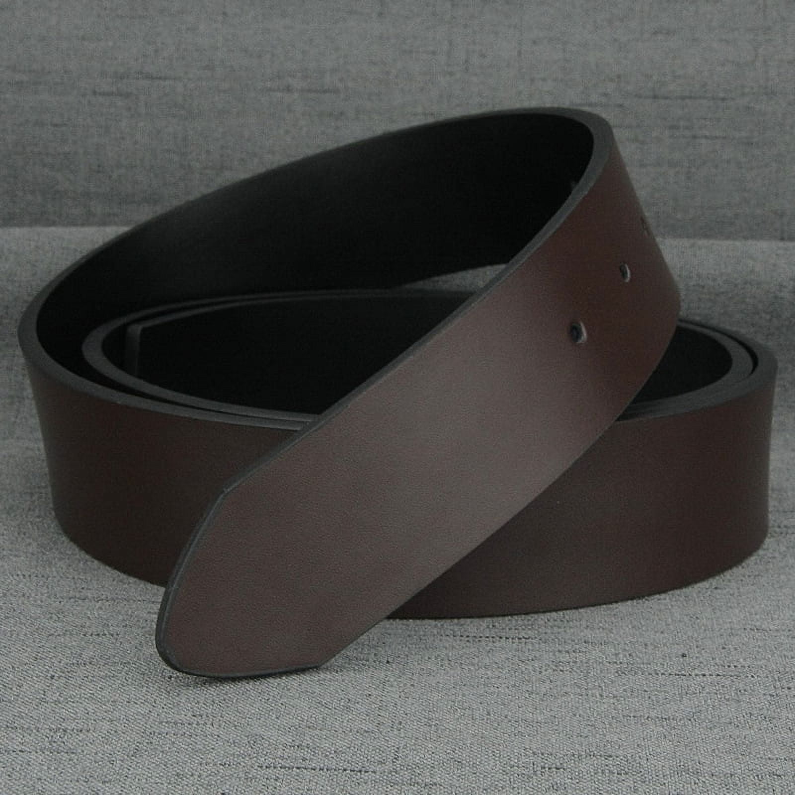 New High Quality No Buckle Belt Men Fashion 3.7cm Wide Cowskin Black ...