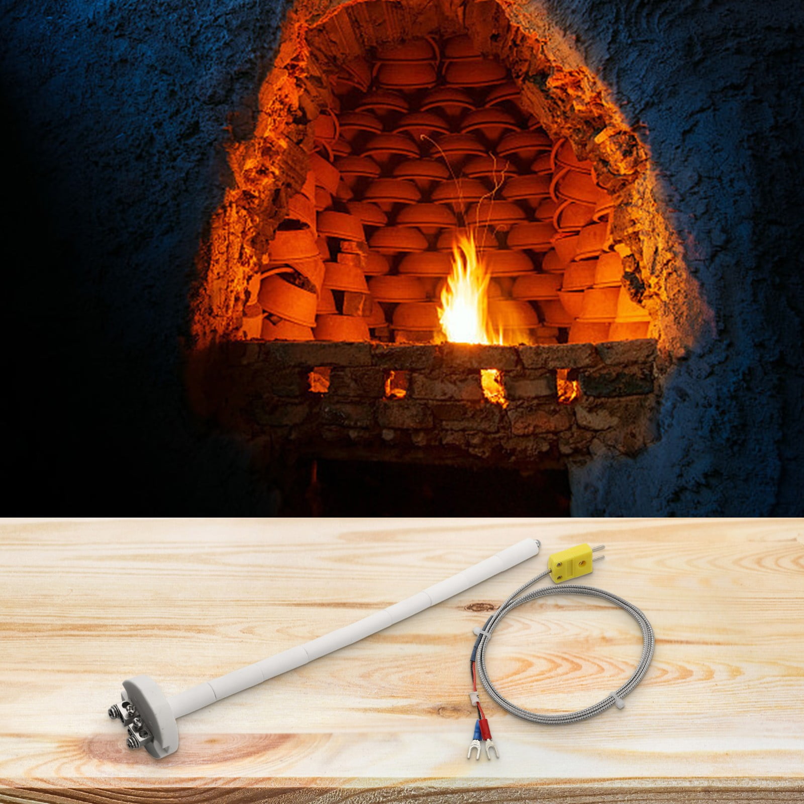 New High Temperature Type K Thermocouple Core Ceramic Kiln Probe 2372°F ...