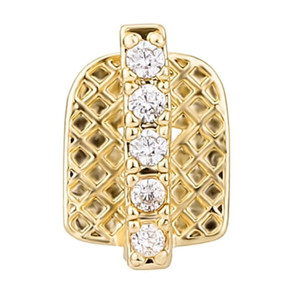 New Hip Hop Gold Teeth Grillz Top Crystal Grills Dental Mouth Punk ...