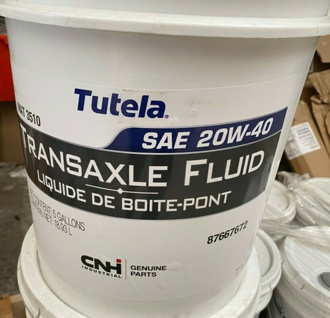 New Holland CNH / Tutela 20W-40 Transaxle Fluid 5 Gallons 87667672 3510 ...