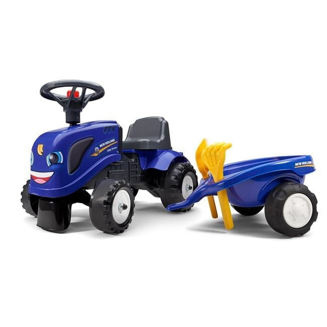 New Holland Ride-On & Push-Along Tractor with Trailer & Tools for 1-3 ...