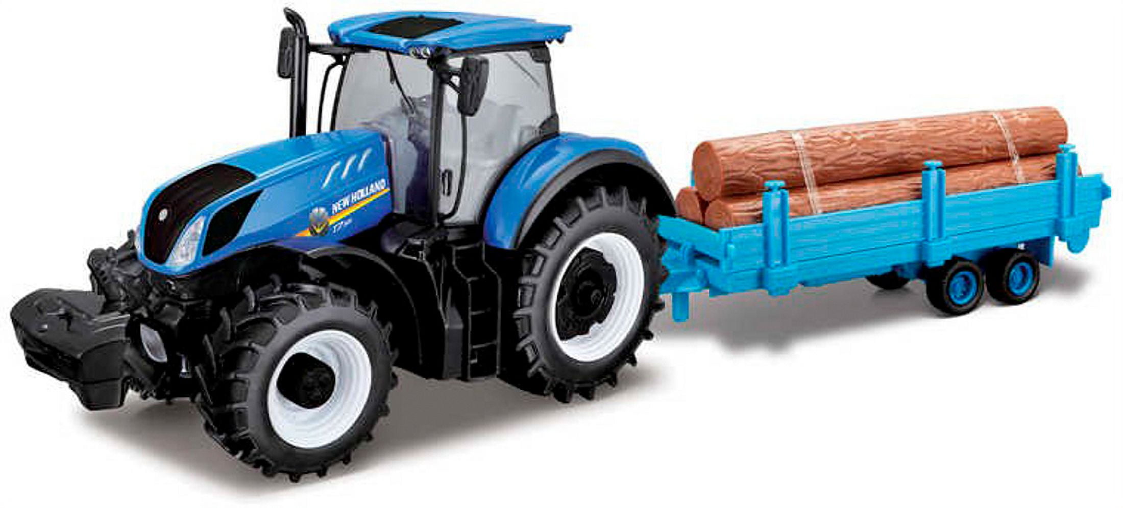 New Holland T7.315 (With Log Trailer) [1:32 scale in Blue] - Walmart.com