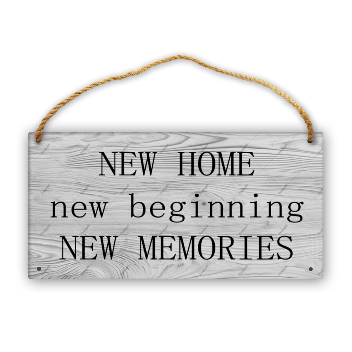 New Home New Beginning New Memories Rustic Wood, Large Farmhouse Home Plaque Wall Hanging Wooden ...