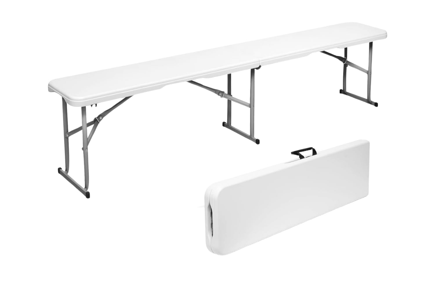 New Home Era Plastic Portable Folding Bench, White - Walmart.com