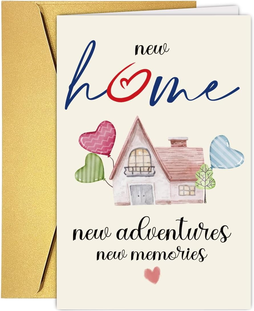 New Home Greeting Card – "New Adventures, New Memories" – Perfect Card ...