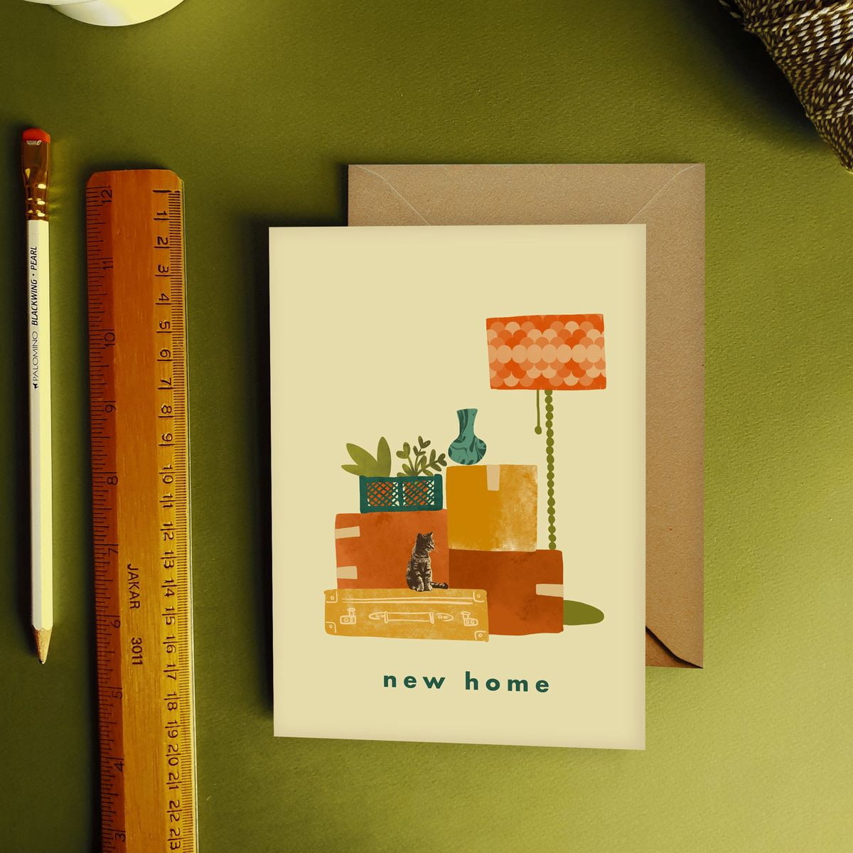 New Home Greeting Card – Stylish “New Home” Design with Charming ...