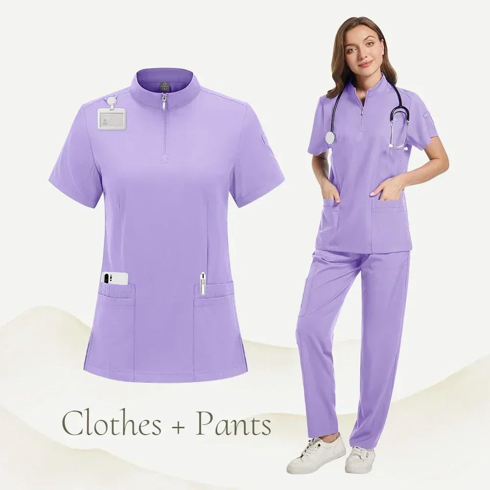 New Hospital Medical Scrub Suits Nurse Uniform Women Medical Clothing ...