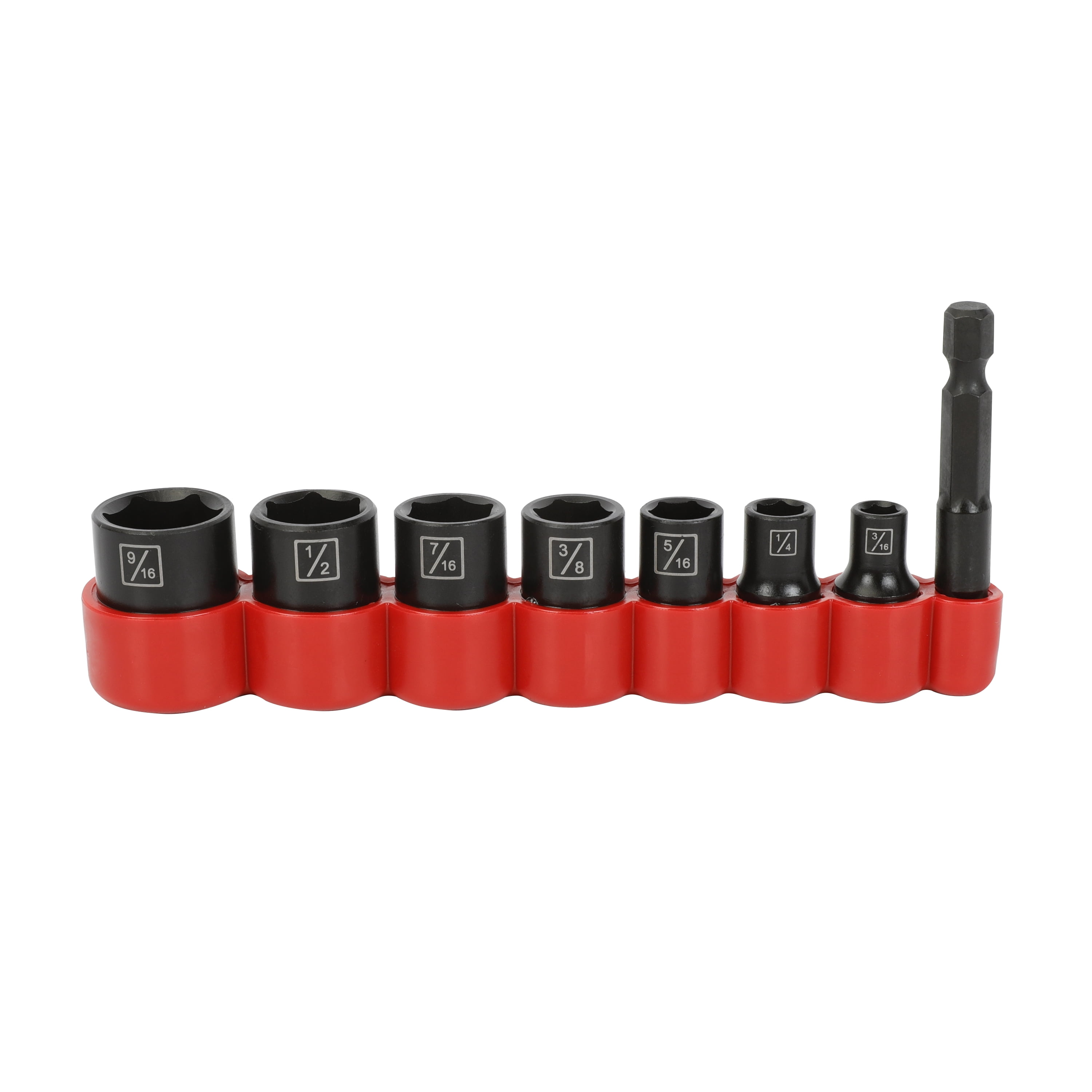 Hyper Tough 1/4-inch Impact Socket SAE Set, 9-Piece Impact-Resistant ...