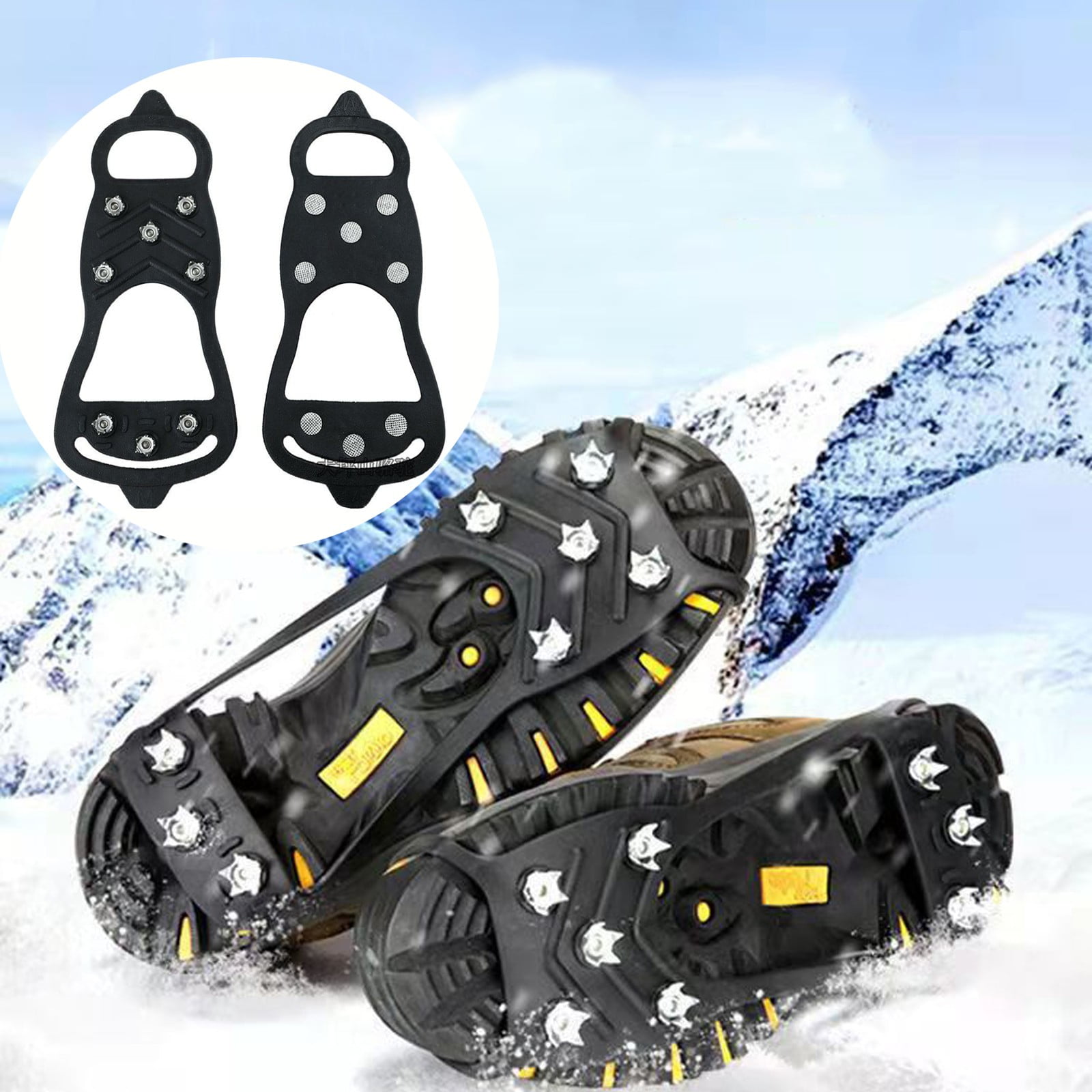 Ice Cleats for Shoes and Boots, Snow Traction Grippers, Anti-Slip ...