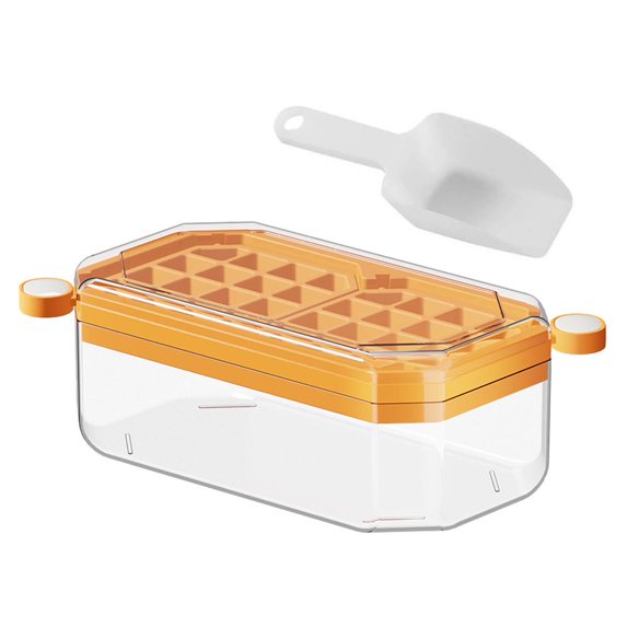 New Ice Trays with Lid and Container Plastic Ice Molds Maker for Making ...