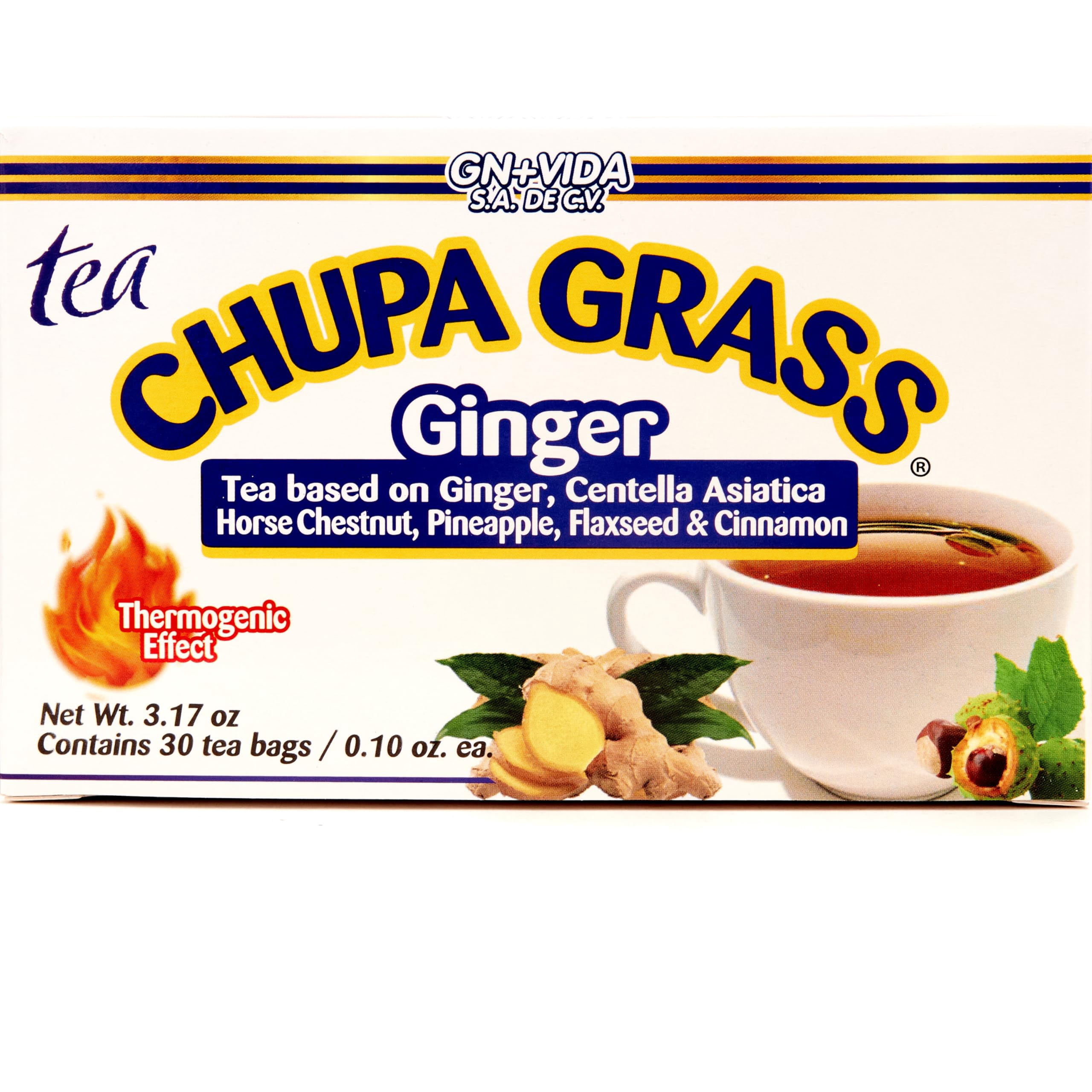 New Improved Formula Tea Chupa Grass - Tea Based Ginger, Gotu Kola ...