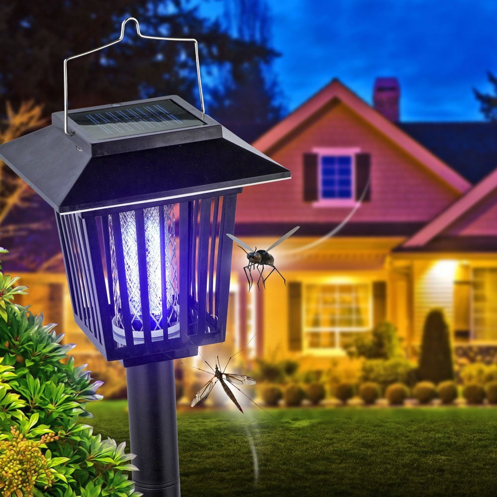 New & Improved Solar Powered Zapper- Enhanced Outdoor Flying Insect ...