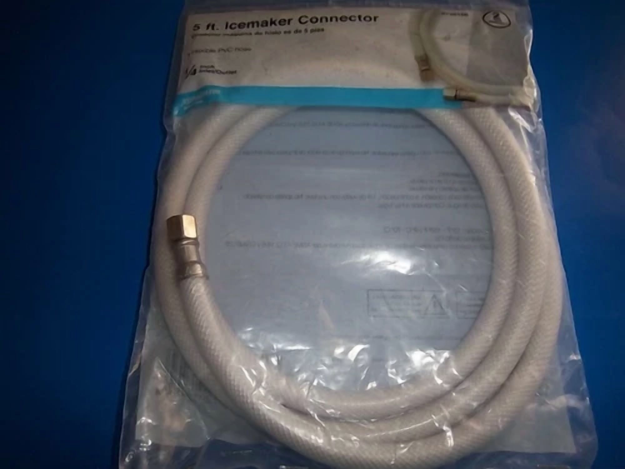 New In Package 5 Ft Icemaker Connector Flexible Pvc Hose 1/4 In. Inlet ...