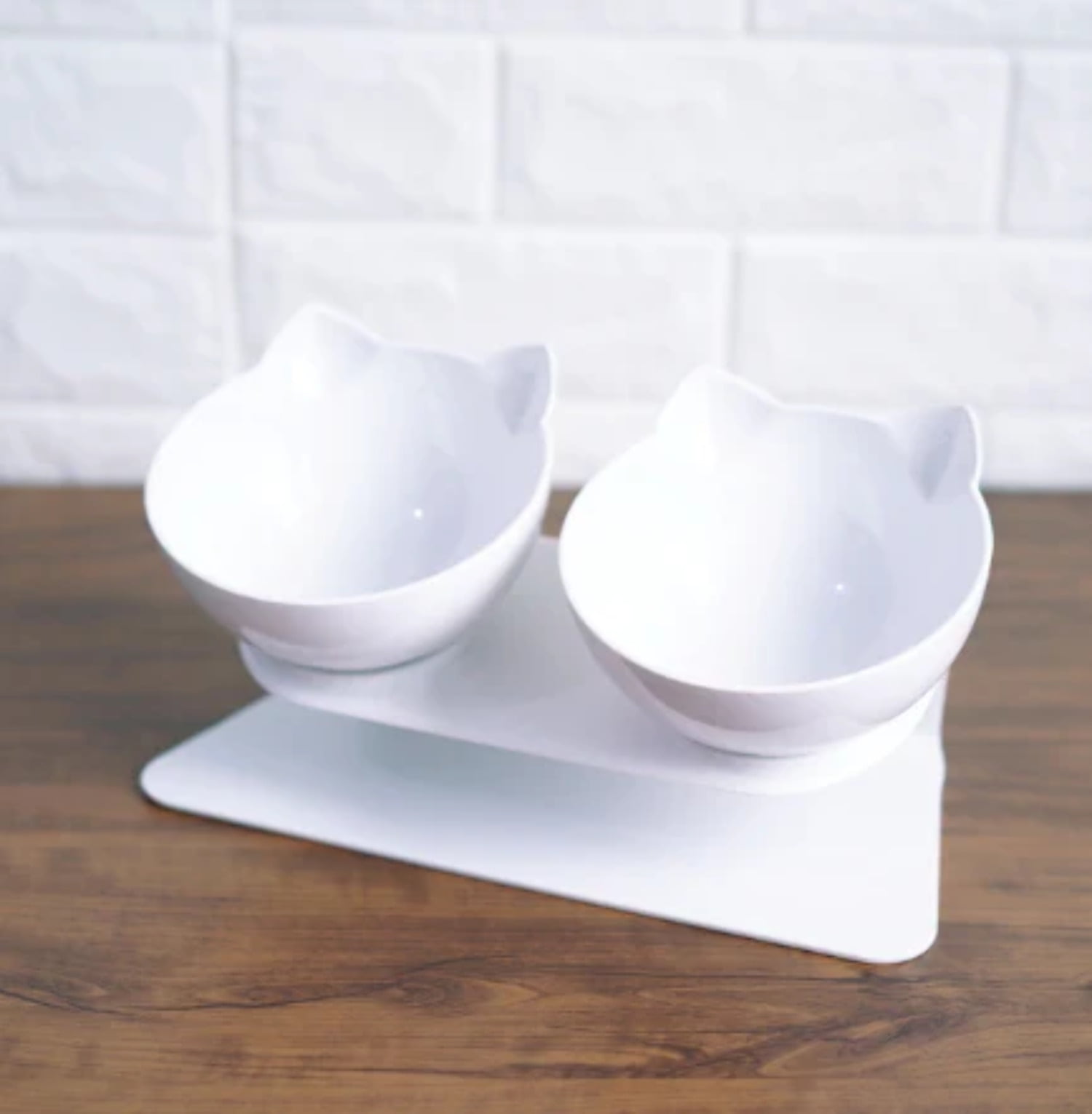 New Inclined Food Cat Ear Oblique Mouth Transparent Single Pet Bowl ...