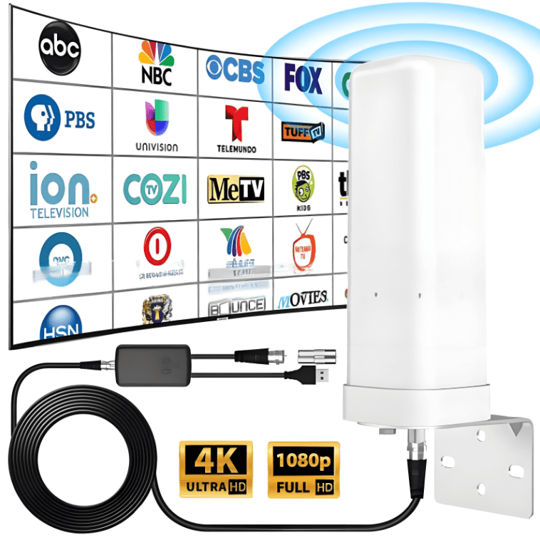 New Indoor/Outdoor Digital TV Antenna - High Gain Yagi-Uda Design with Built-in Signal Amplifier ...