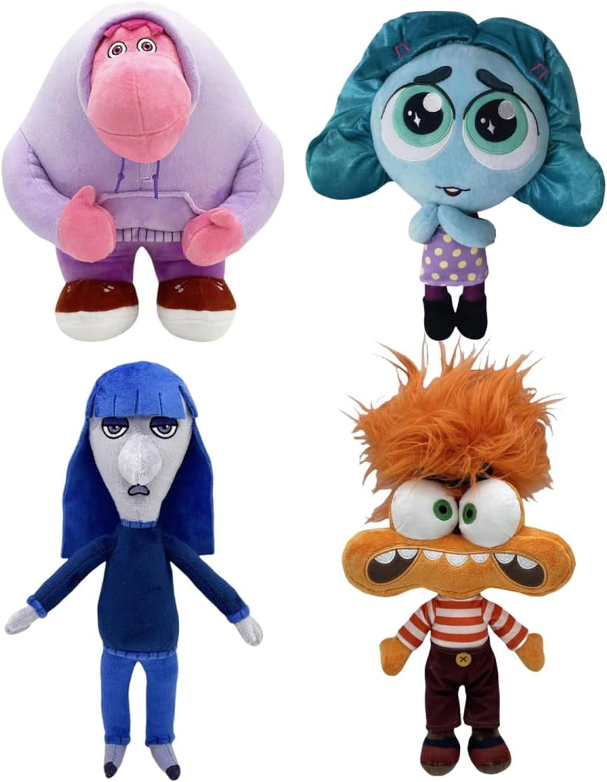 New Inside Out 2 Plush,4 PCS Inside Out Plushies Toy for Fans Gift ...