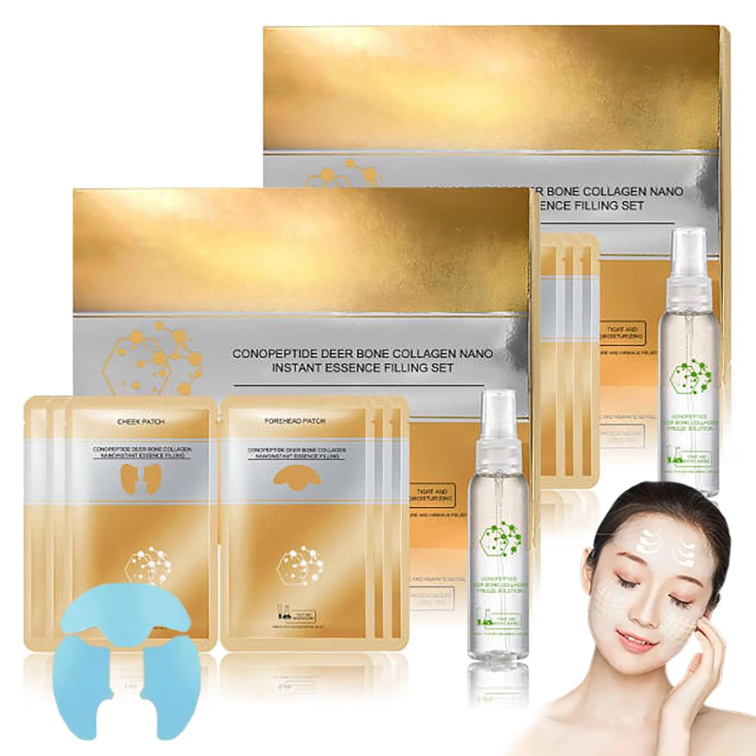 New Instant Skin Essence Collagen Set - Soluble Collagen Filling Mask ...