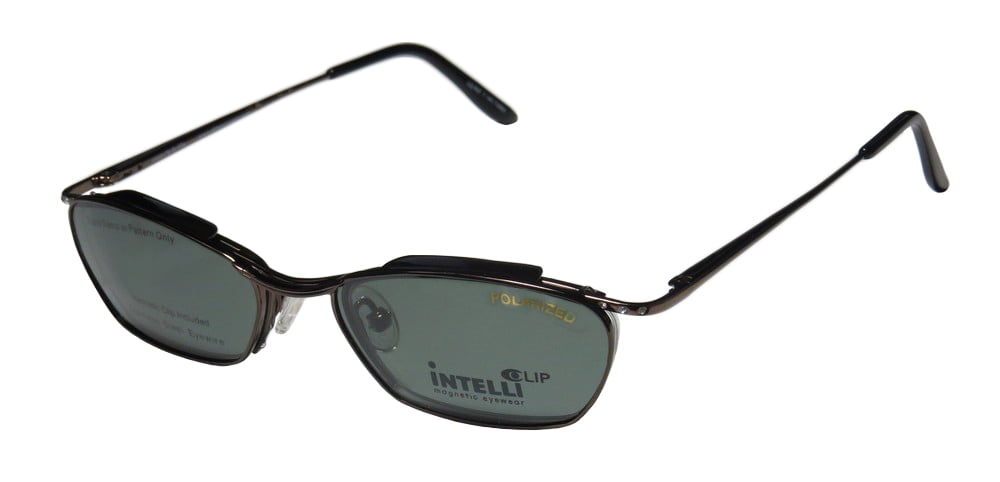 New Intelli Clip 719 Womens/Ladies Designer Half-Rim Gunmetal Frame ...