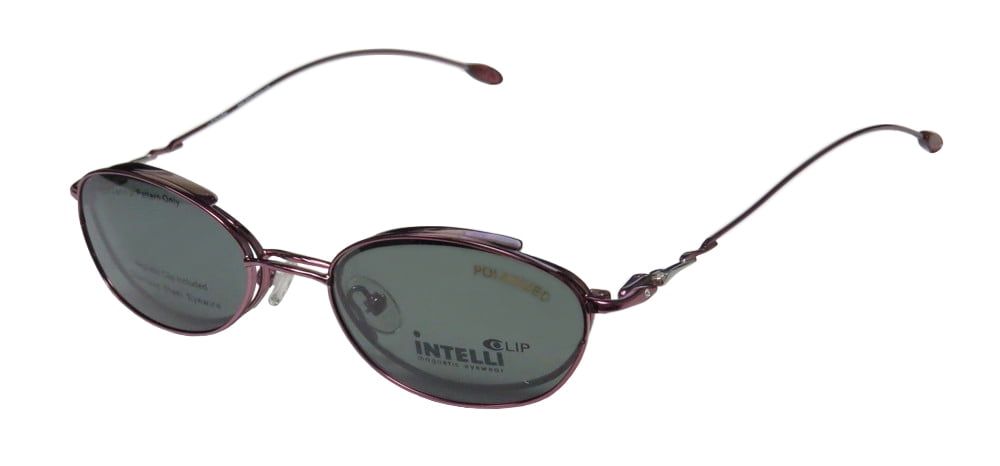 New Intelli Clip 735 Womens/Ladies Designer Full-Rim Violet Frame Demo ...