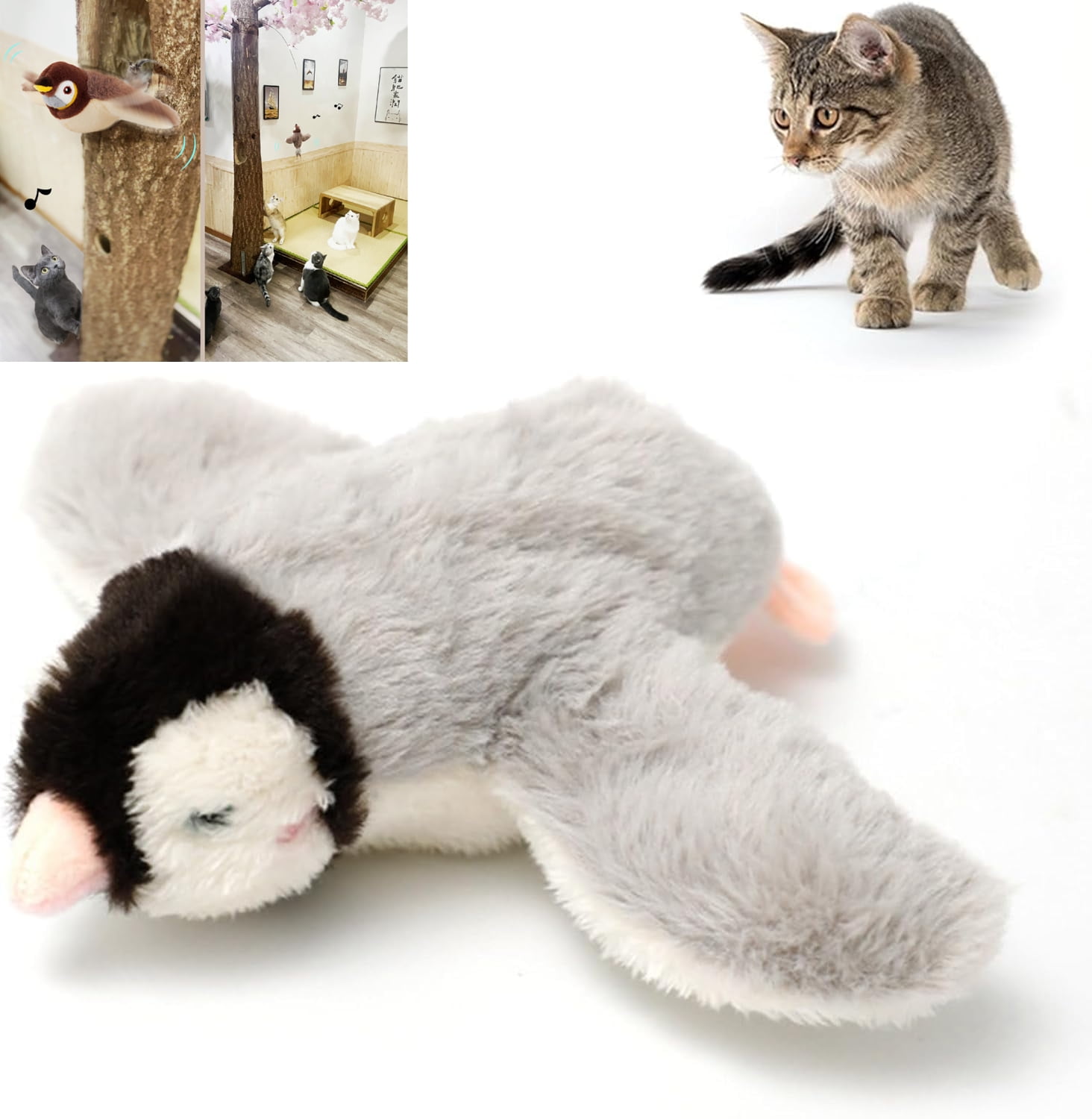 New Interactive Chirping Bird Cat Toy with Flapping Wings, 2025 Upgrade ...