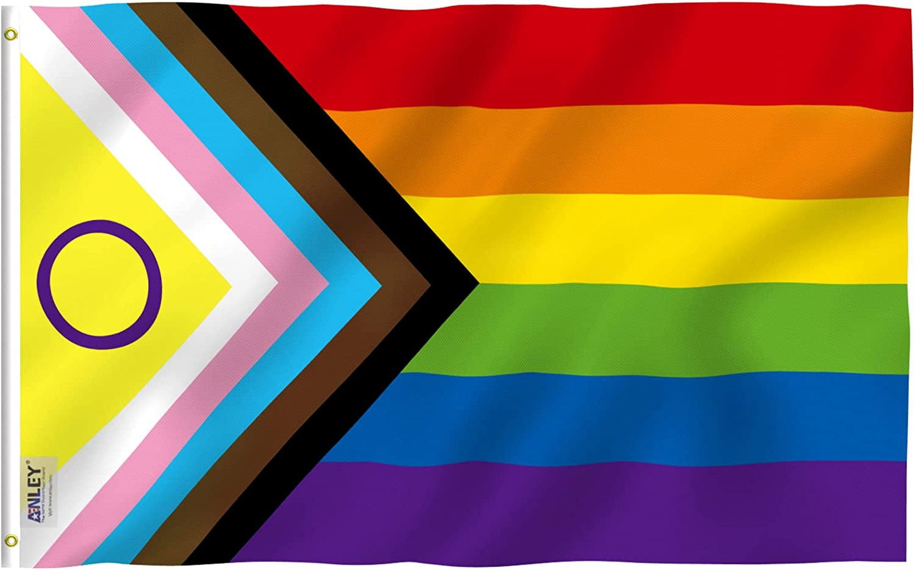 New Intersex Inclusive Progress Pride Flag - Rainbow LGBT Transgender ...