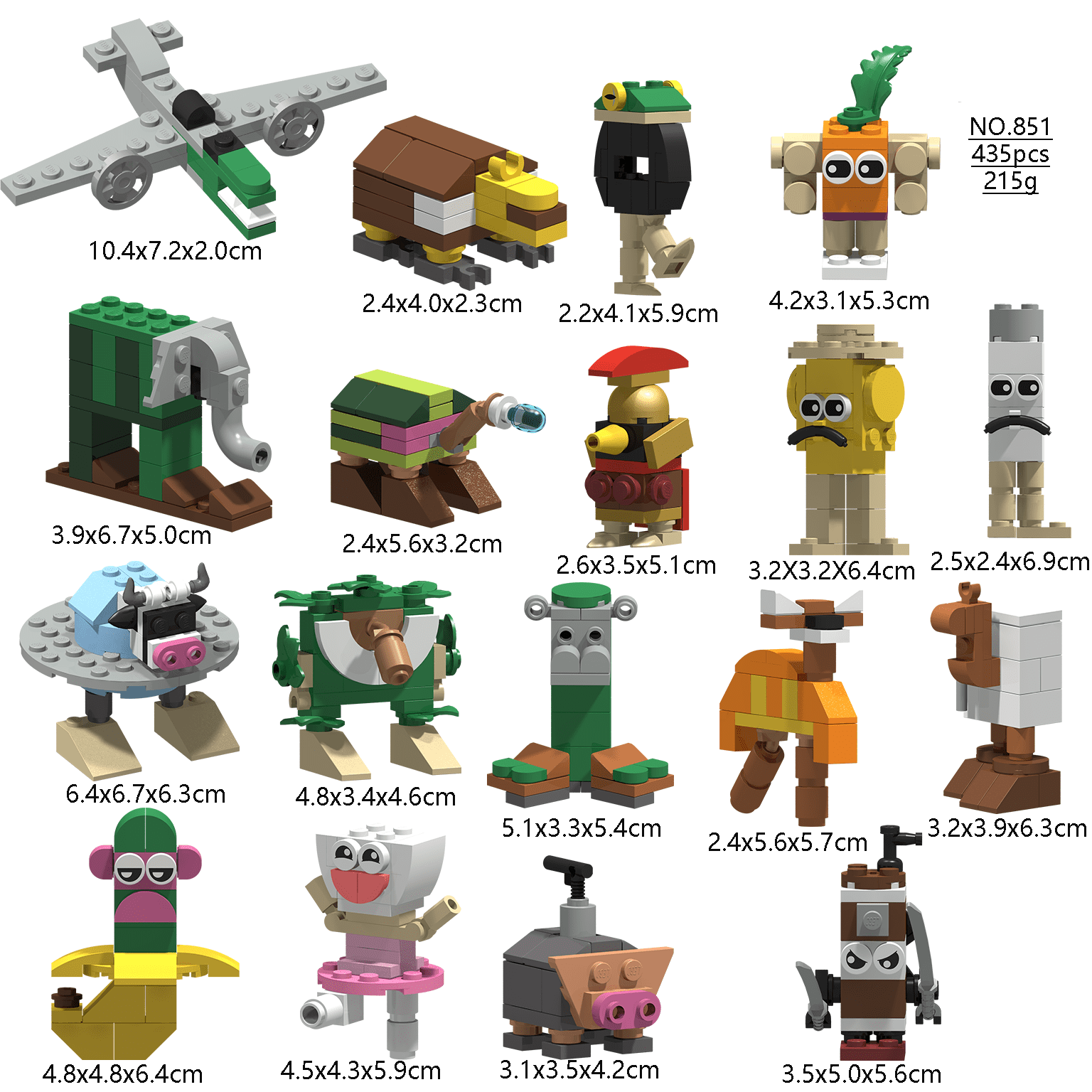 New Italian Brainrot Animal Tung Sahur Bricks Toy Tralalero Tralala ...