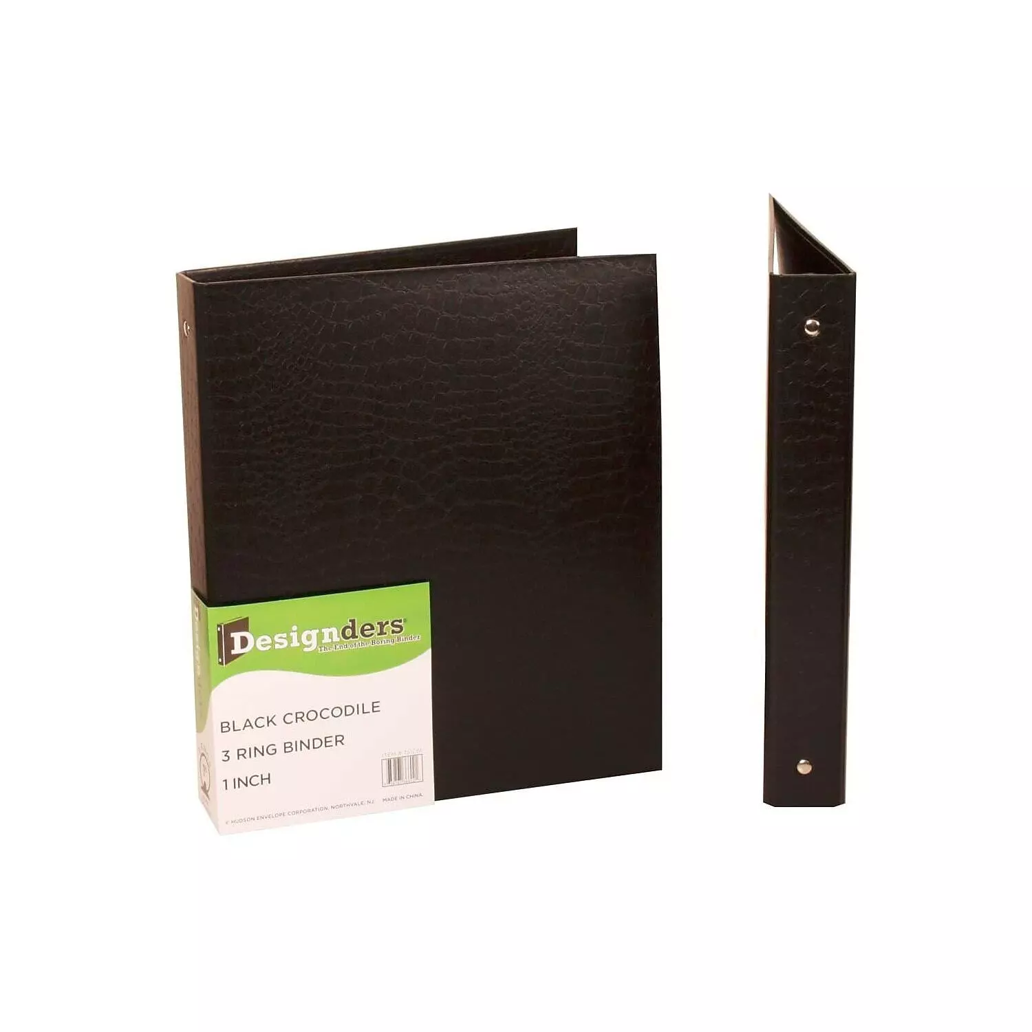 New JAM Paper Crocodile 1" 3-Ring Non-View Binders Black (751CBL ...