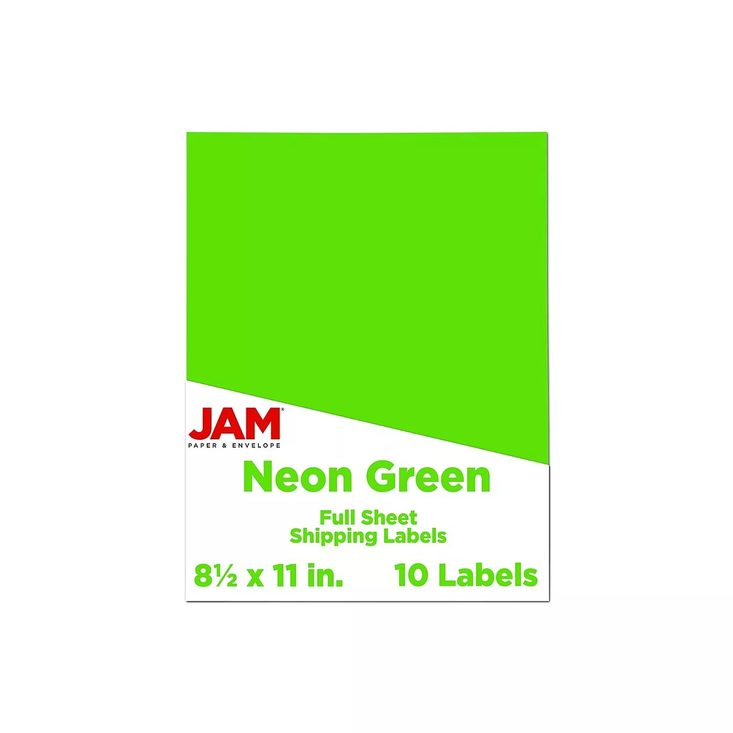 New JAM Paper Shipping Labels Full Page 8 1/2 x 11 Sticker Paper Neon ...