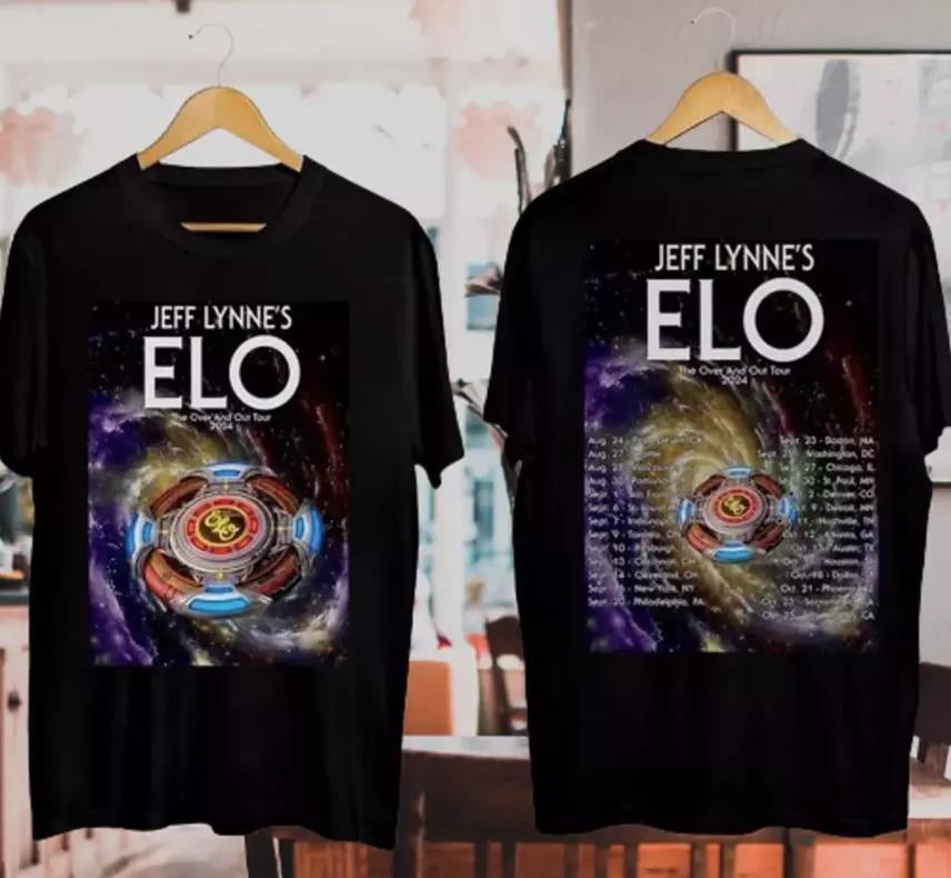 New Jeff Lynne s Elo The Over and Out Tour 2024 Black For Men Women ...