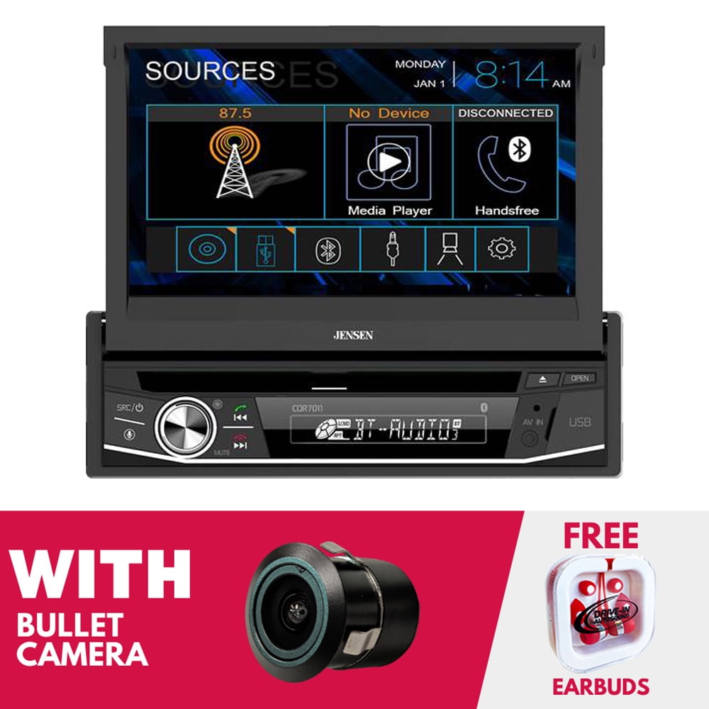 New Jensen CDR7011 7" CD/DVD Multimedia Receiver w/ Bluetooth & Backup ...