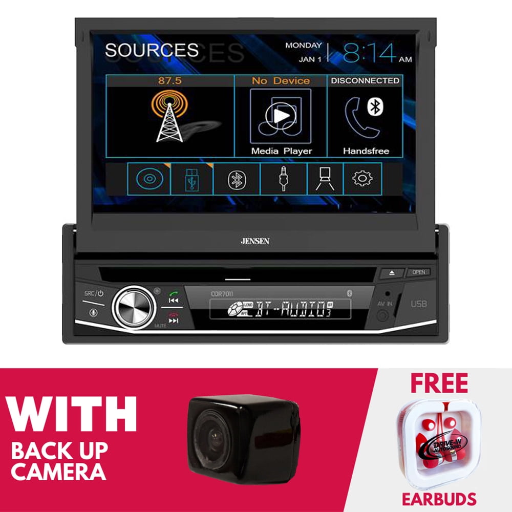New Jensen CDR7011 7" CD/DVD Multimedia Receiver w/ Bluetooth & Backup ...