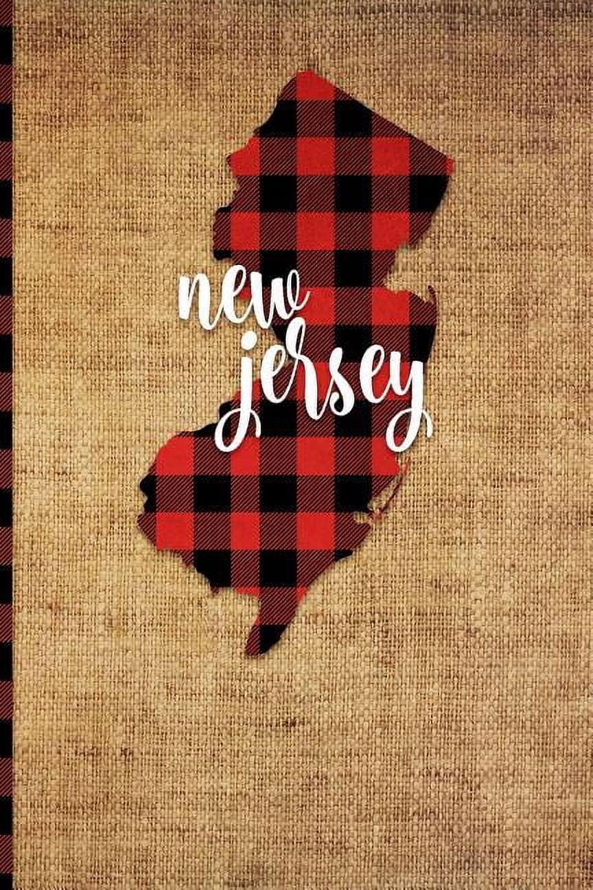 New Jersey: 6 X 9 108 Pages: Buffalo Plaid New Jersey State Silhouette ...
