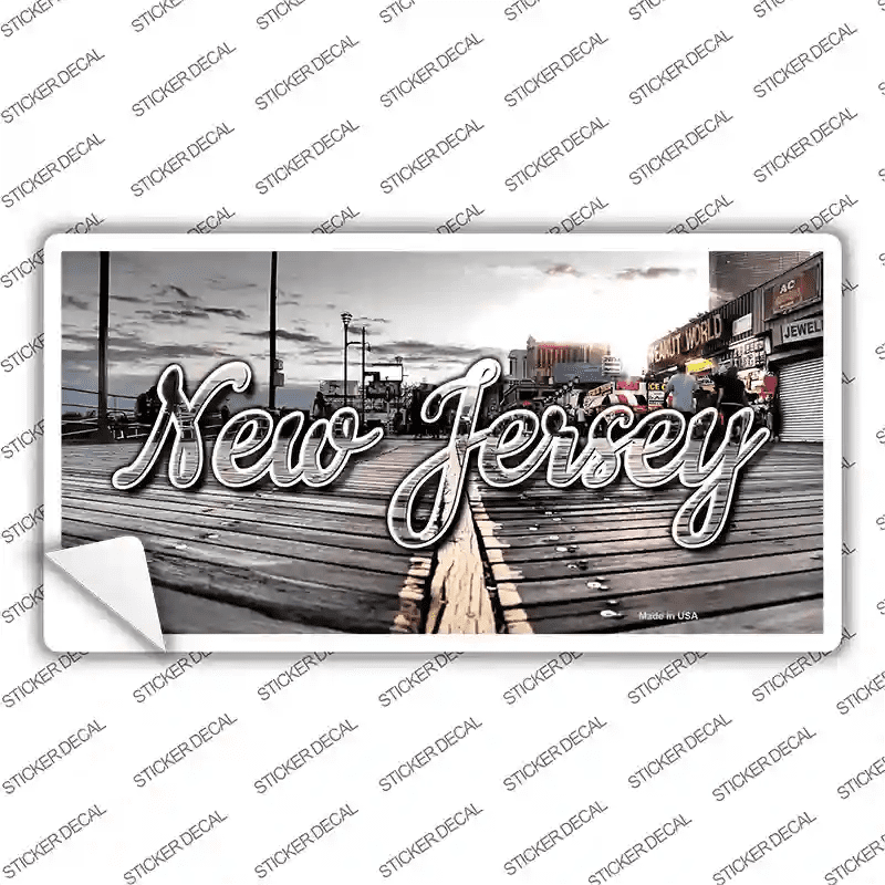 New Jersey Boardwalk State Novelty Sticker Decal Medium - Walmart.com
