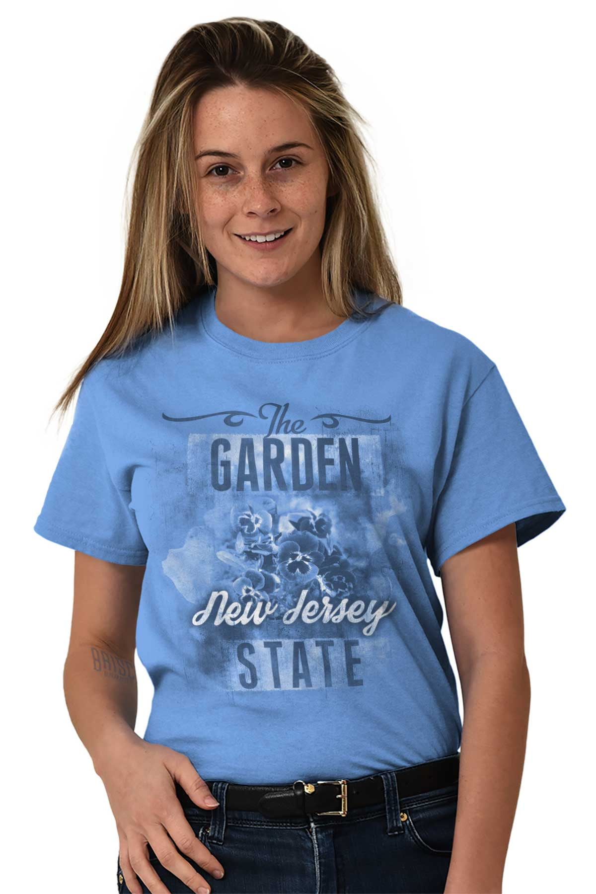 New Jersey Cute State Flower Souvenir Women's Graphic T Shirt Tees ...
