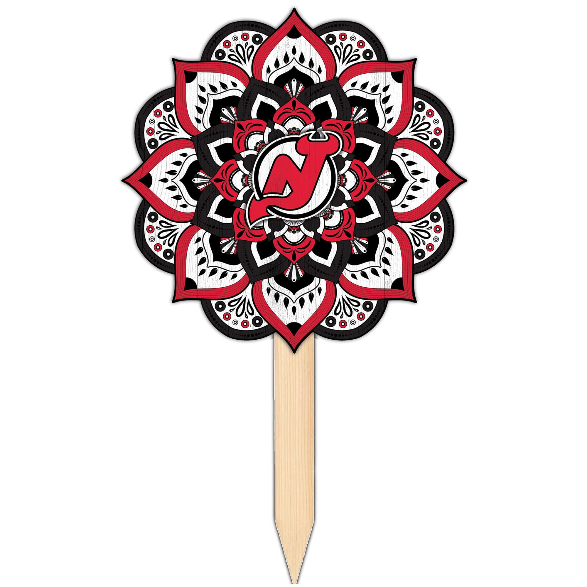 New Jersey Devils 18'' x 12'' Mandala Yard Stake - Walmart.com