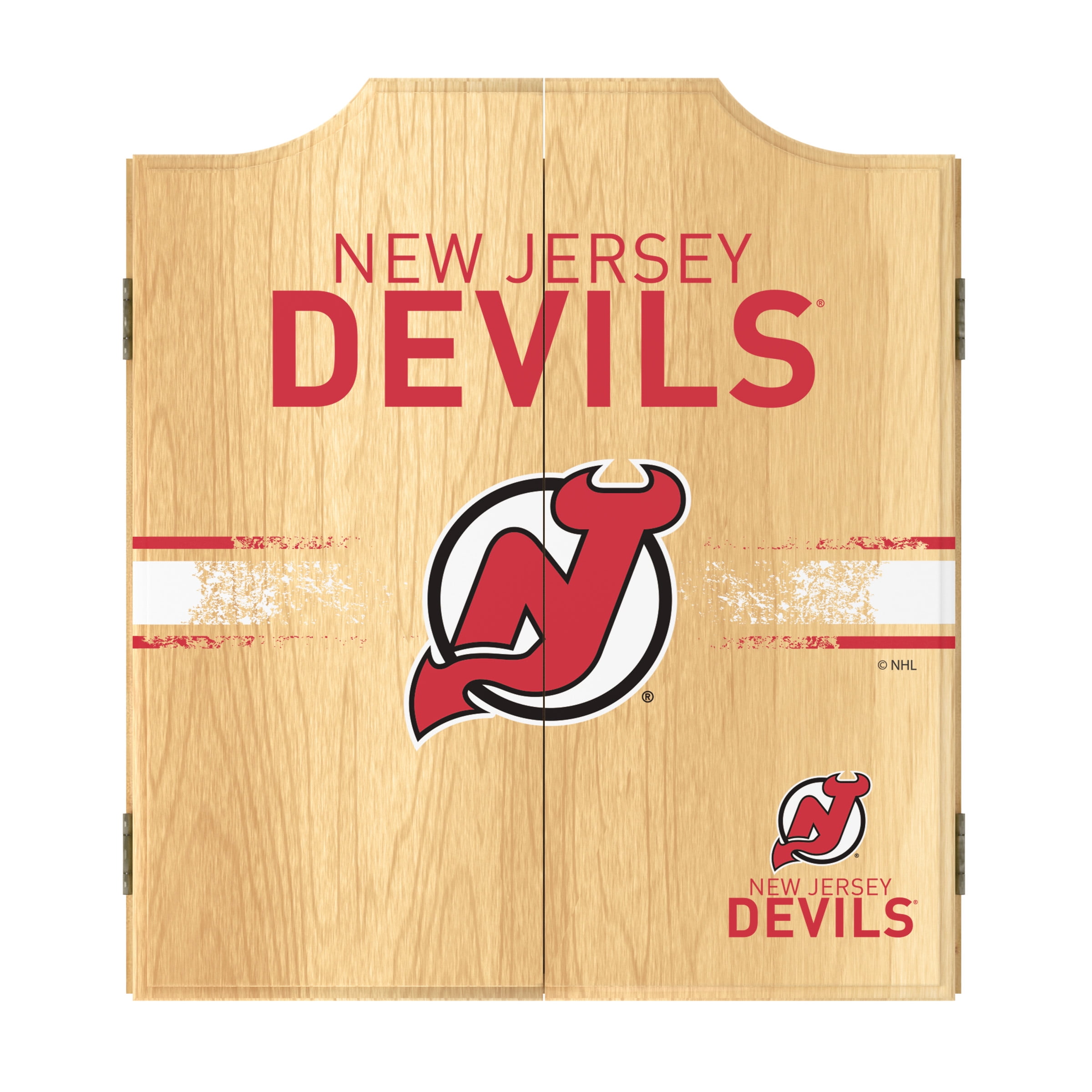 Free Shipping! Trademark Gameroom New Jersey Devils Dart Board Cabinet ...