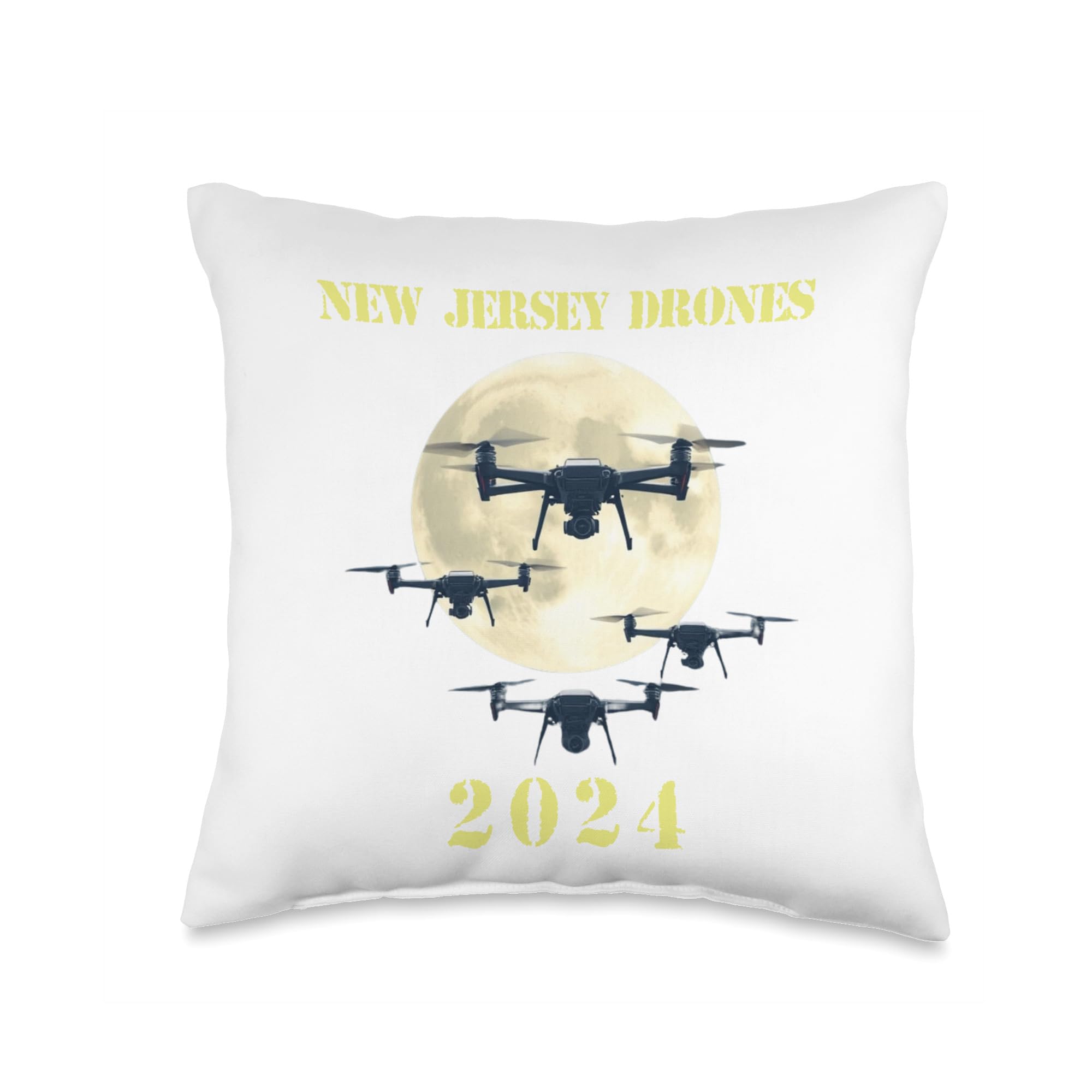 New Jersey Drones 2024 NJ Drone New Jersey UAP Sightings Throw Pillow ...