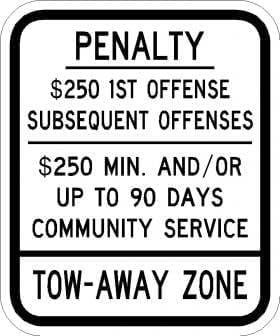 New Jersey Handicap Penalty Parking Signs Metal Sign Tin Sign 8x12 Inch ...