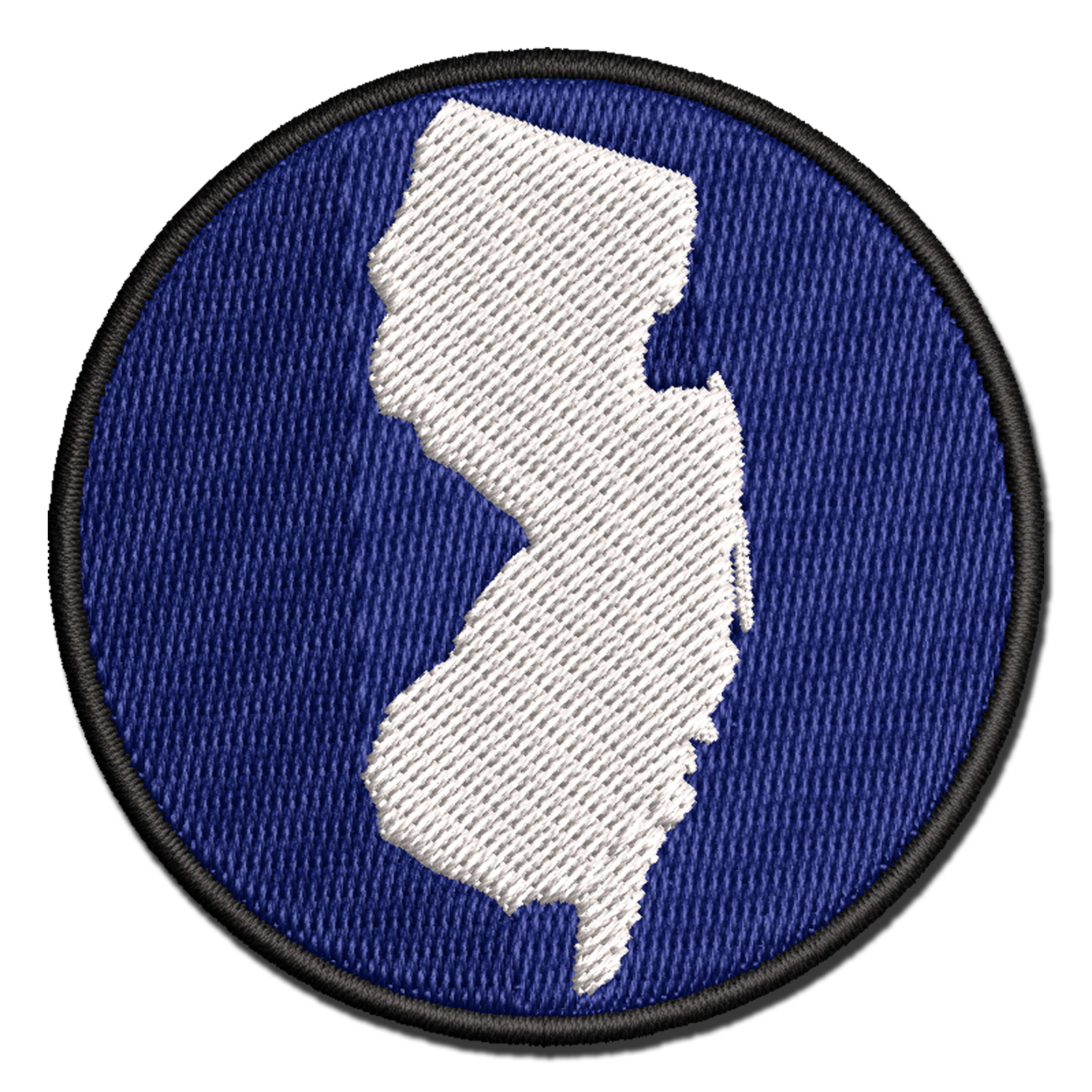 New Jersey State Silhouette Applique Multi-Color Embroidered Hook ...