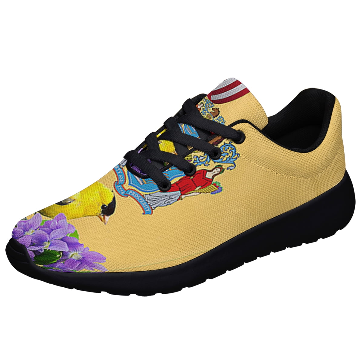 New Jersey Stte EaStrn Goldfinch Bird and Purple Violet Flower Shoes ...