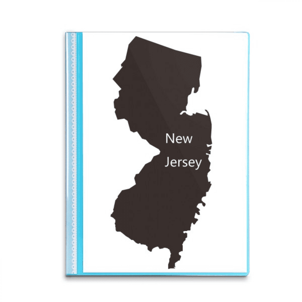New Jersey USA Map Outline Book Sheet Protectors Portfolio Binder ...