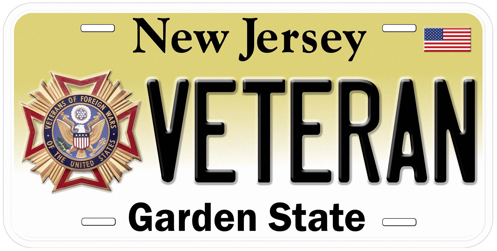 New Jersey Veteran Novelty Car Auto License Plate - Walmart.com
