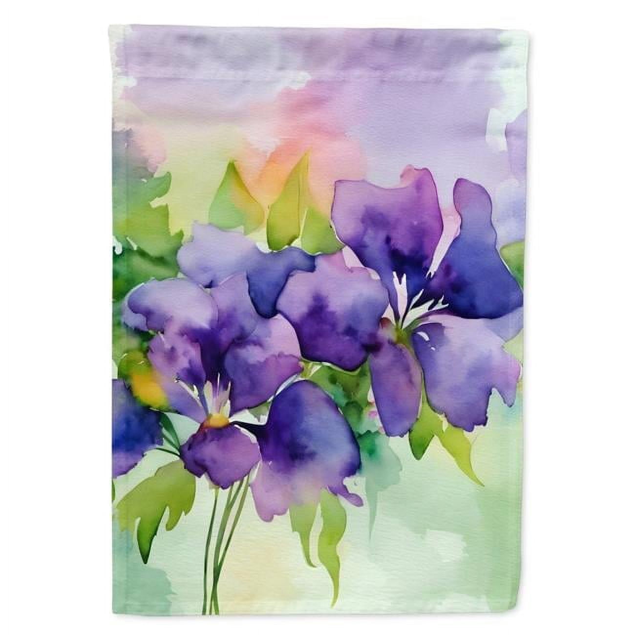 New Jersey Violet in Watercolor Garden Flag 11.25 in x 15.5 in ...