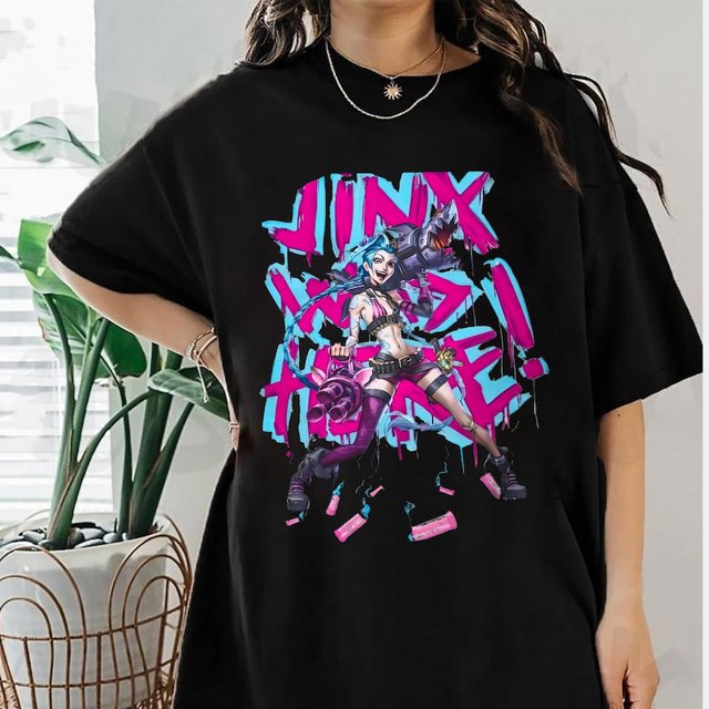 New Jinx Was Here Arcane League of Legends Graphic Unisex T shirt Gift ...