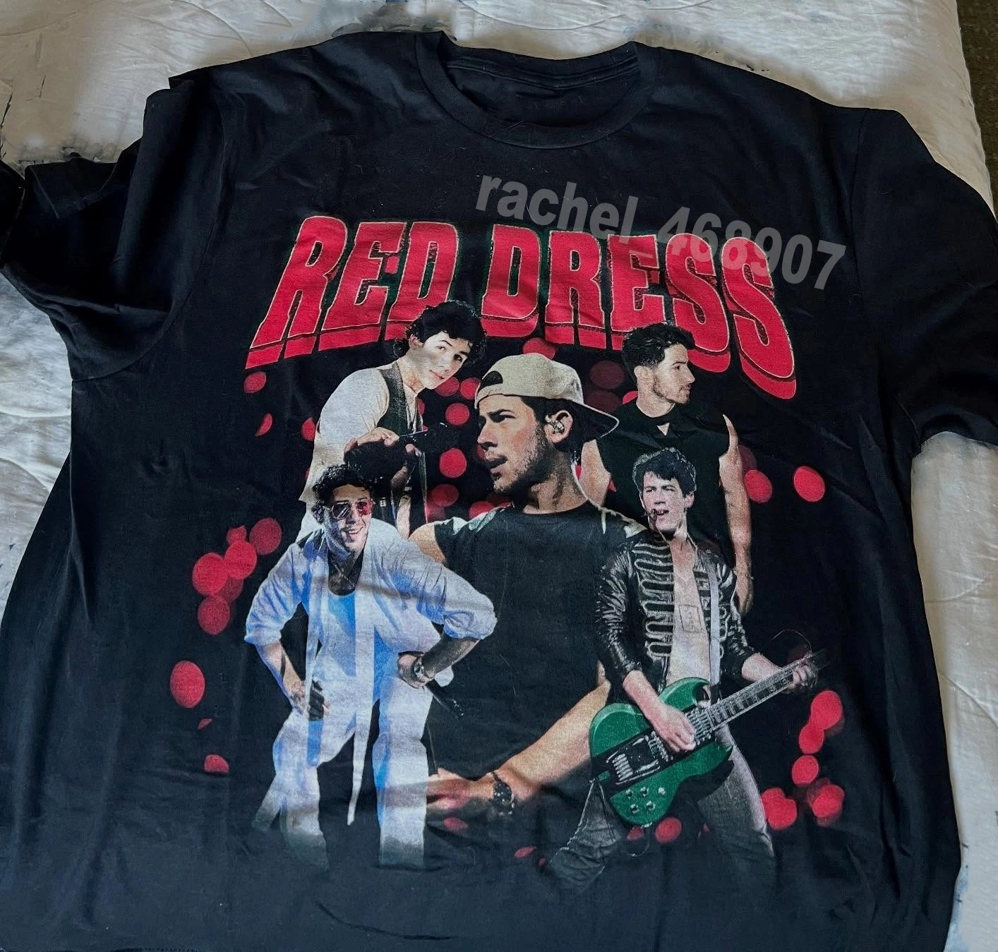 New!!! Jonas Brothers August Red Dress 2025 Reprint Shirt - Walmart.com