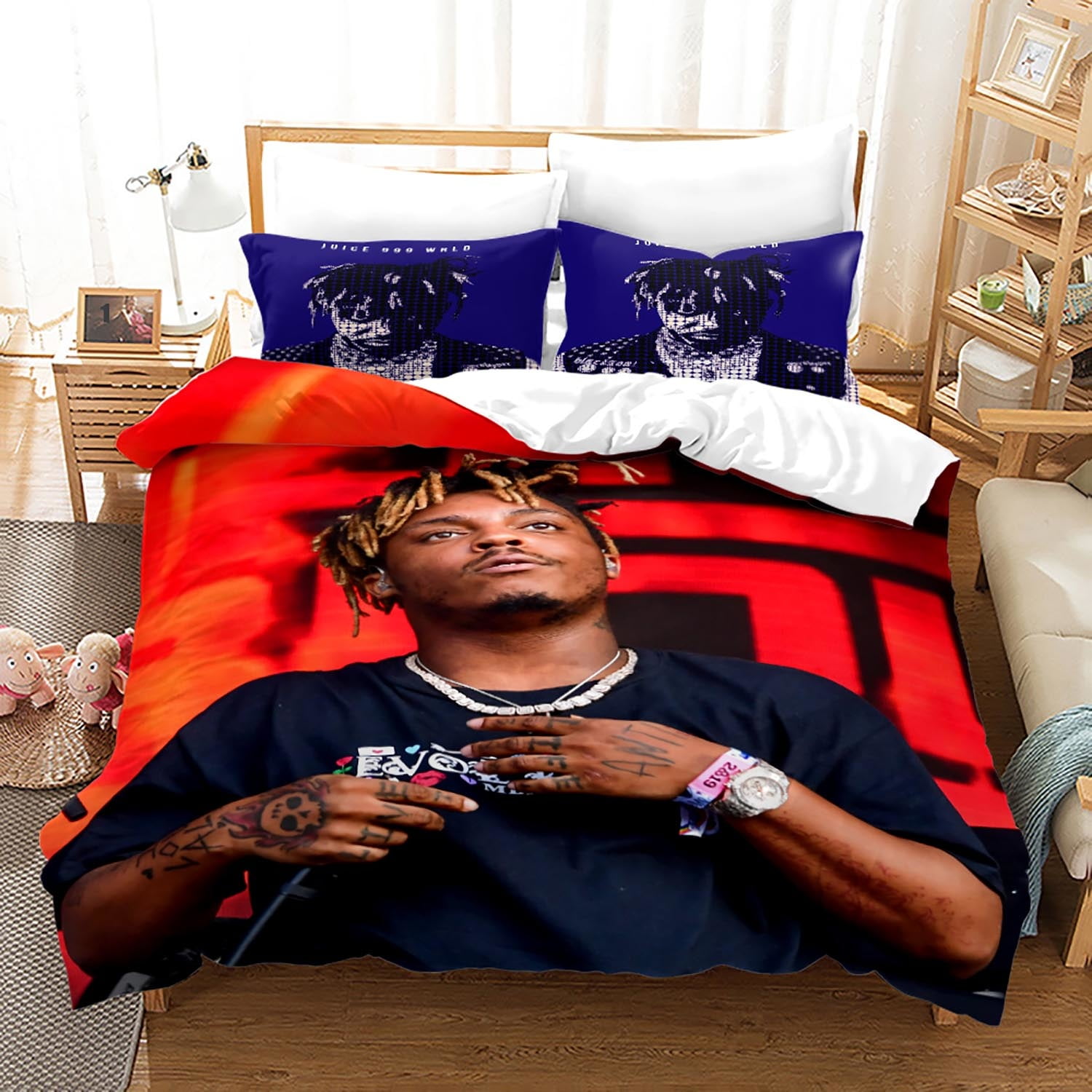 New Juice Wrld Bedding Set Single Twin Full Queen King Size Stars Juice ...